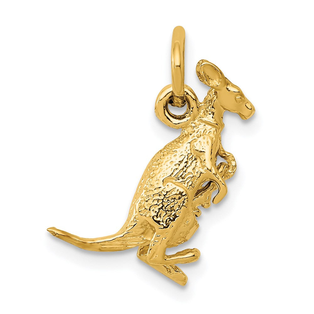 Charlie & Co. Jewelry | 14k 3d Kangaroo With Joey Charm | Gold Pendant