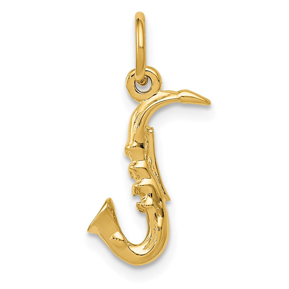 14k 3-d Saxophone Charm - Model C1090 | Charlie & Co. Jewelry