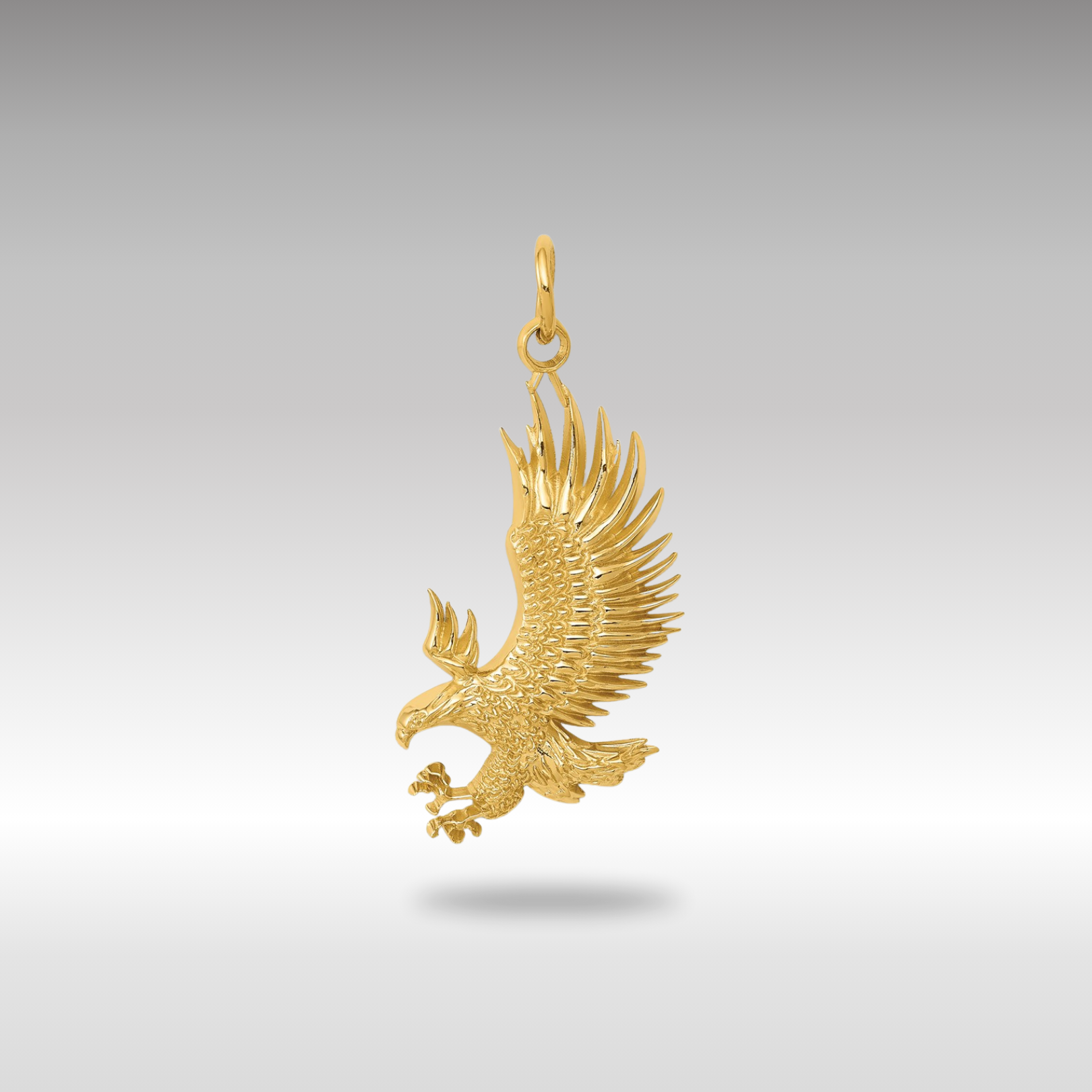 Charlie & Co. Jewelry | 14K Gold Large Bald Eagle Hunting Charm | Gold ...