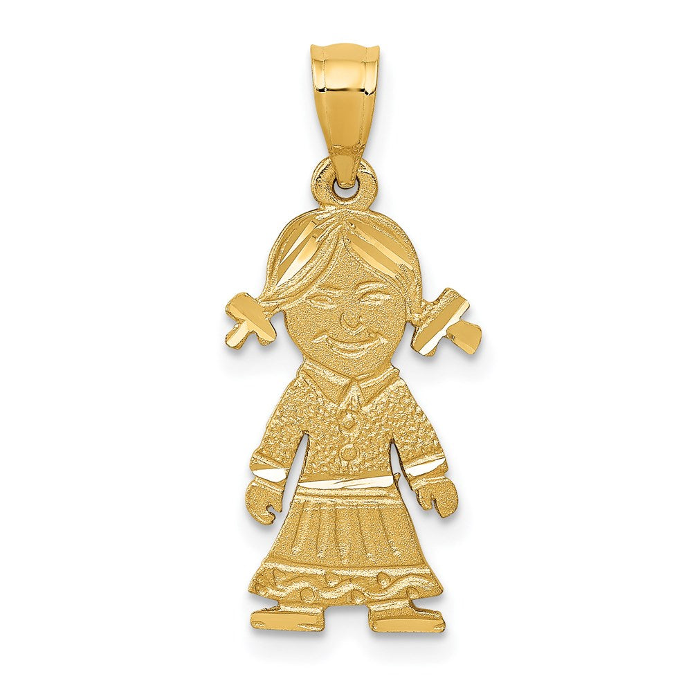 14k Girl Charm - Model D394 | Charlie & Co. Jewelry