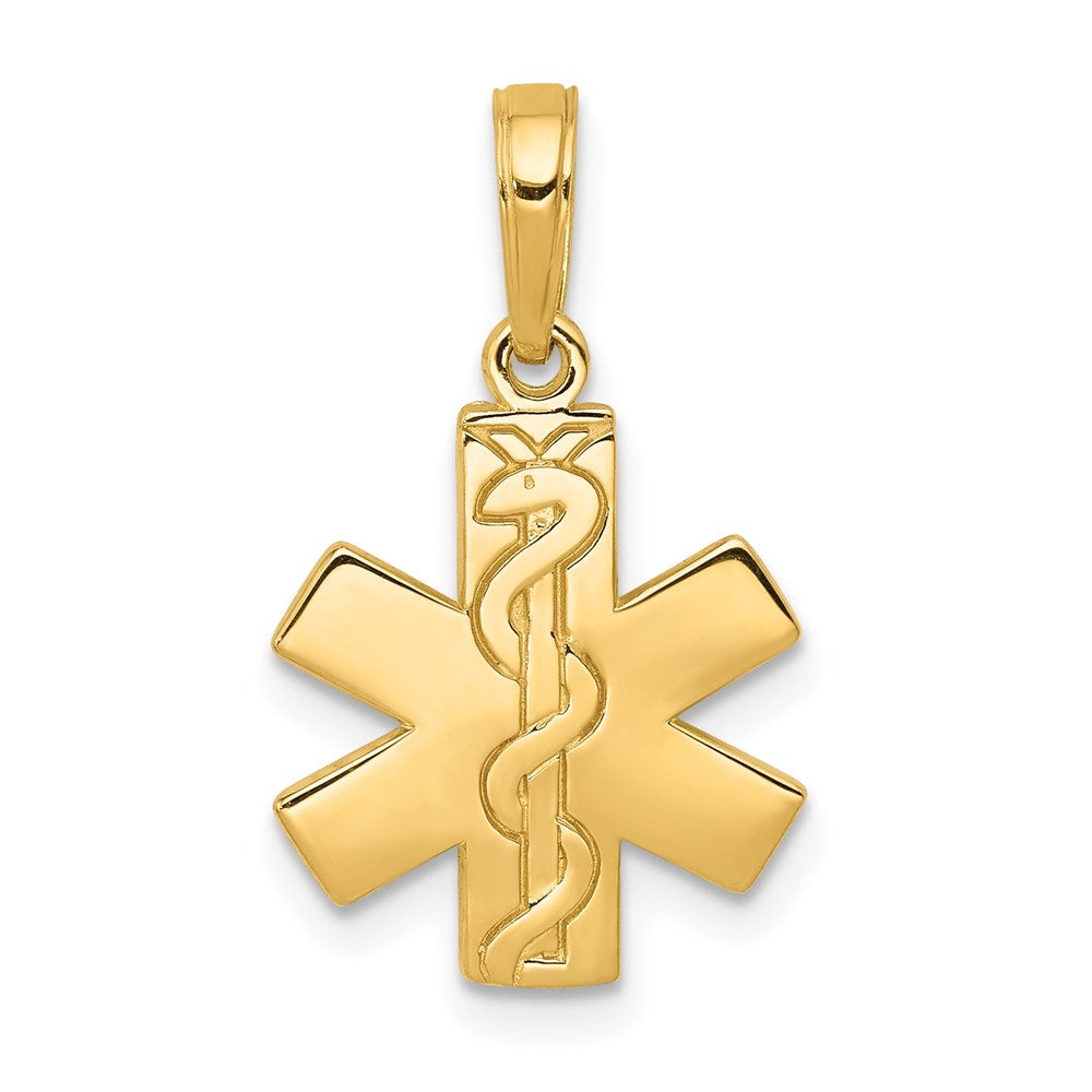 Charlie & Co. Jewelry | 14k Paramedic/emt Symbol Pendant | Gold Pendant