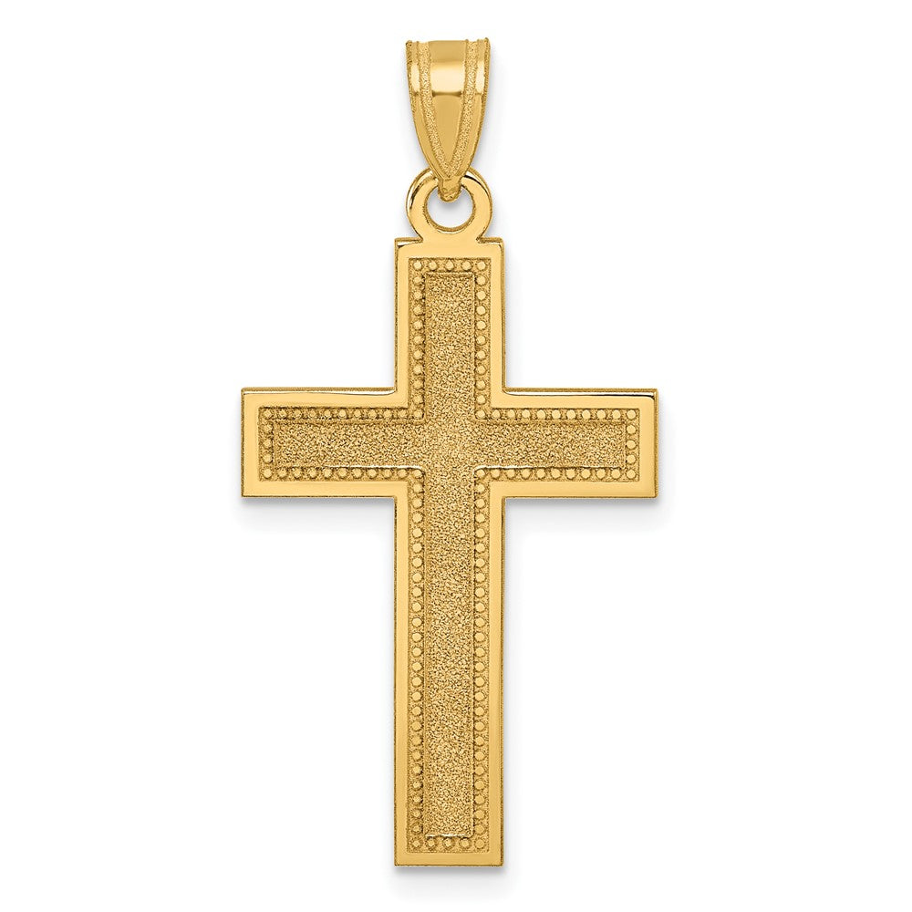 Charlie & Co. Jewelry | 14k Large Satin Cross Pendant | Gold Pendant