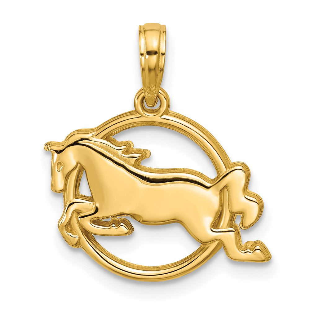 14k Polished Mustang Pendant - Model D5812 | Charlie & Co. Jewelry