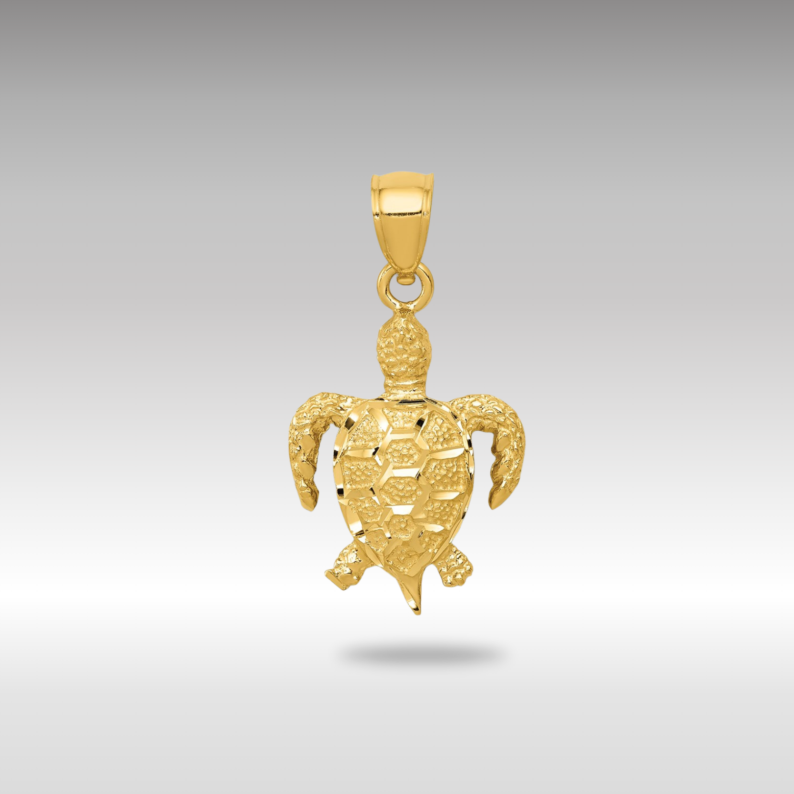 Charlie & Co. Jewelry | 14K Gold Textured Sea Turtle Pendant | Gold ...