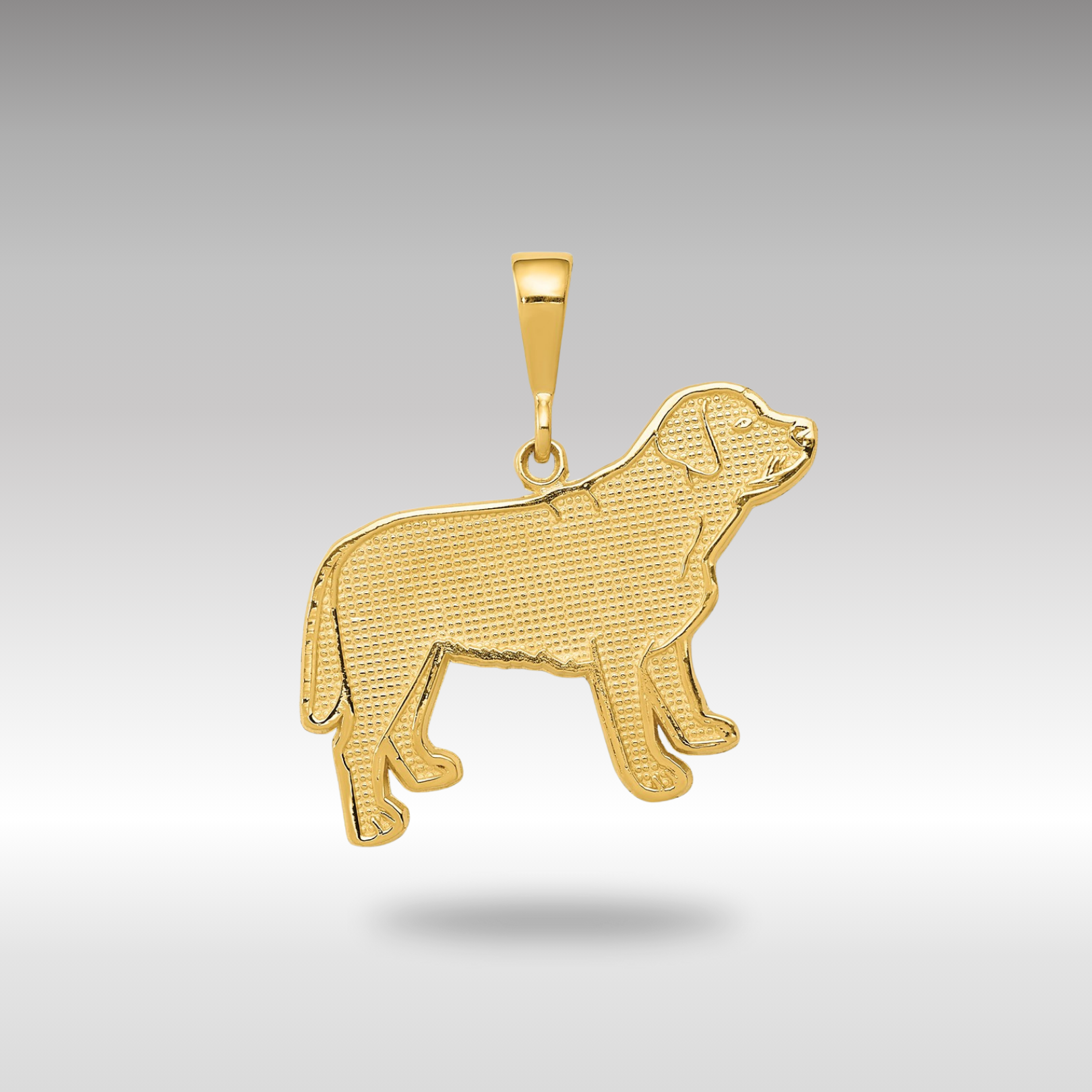 14K Gold Large Labrador Dog Pendant | Charlie & Co. Jewelry