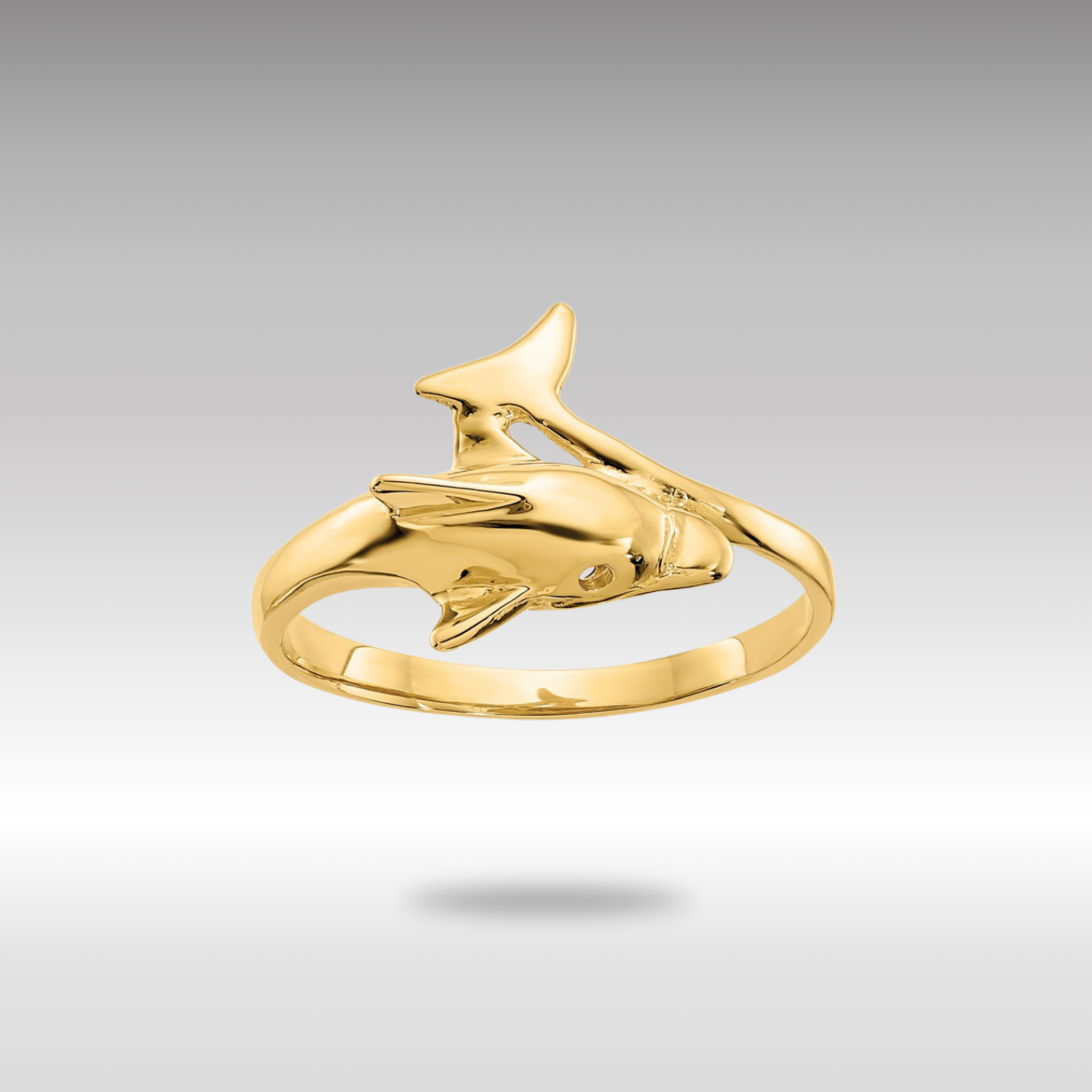 Charlie & Co Jewelry | 14K Gold Dolphin Ring | Gold Animal Ring