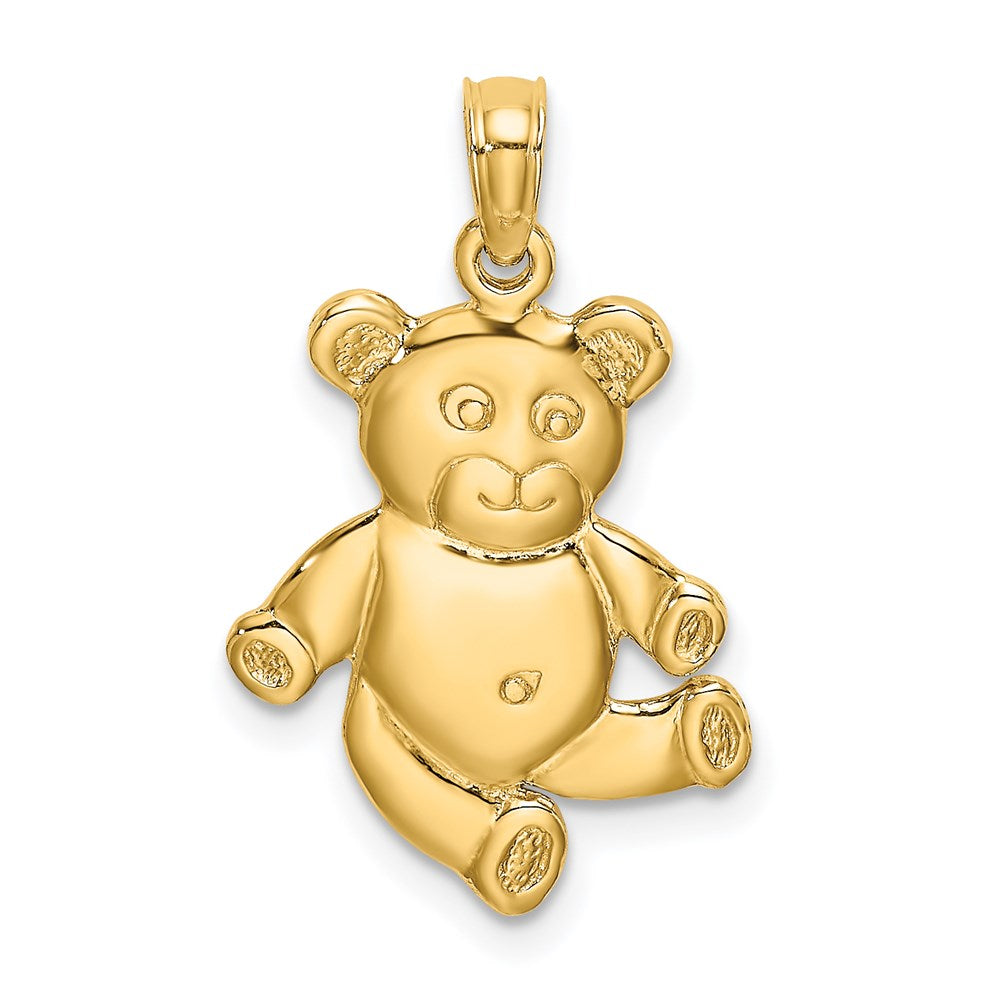 14k Reversible Teddy Bear Charm - Model K6590 | Charlie & Co. Jewelry