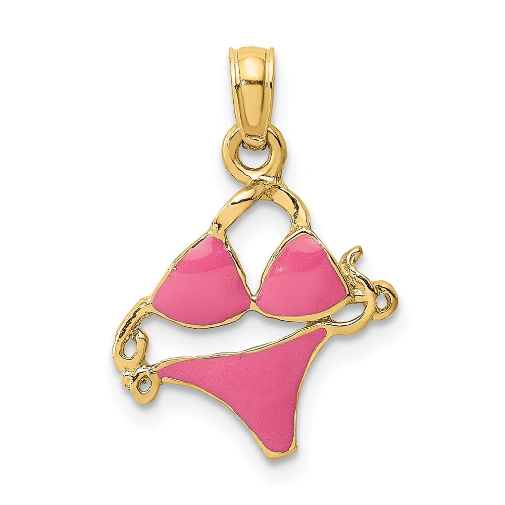 Charlie & Co. Jewelry | 14k Pink Enameled Bikini Bathing Suit Charm ...