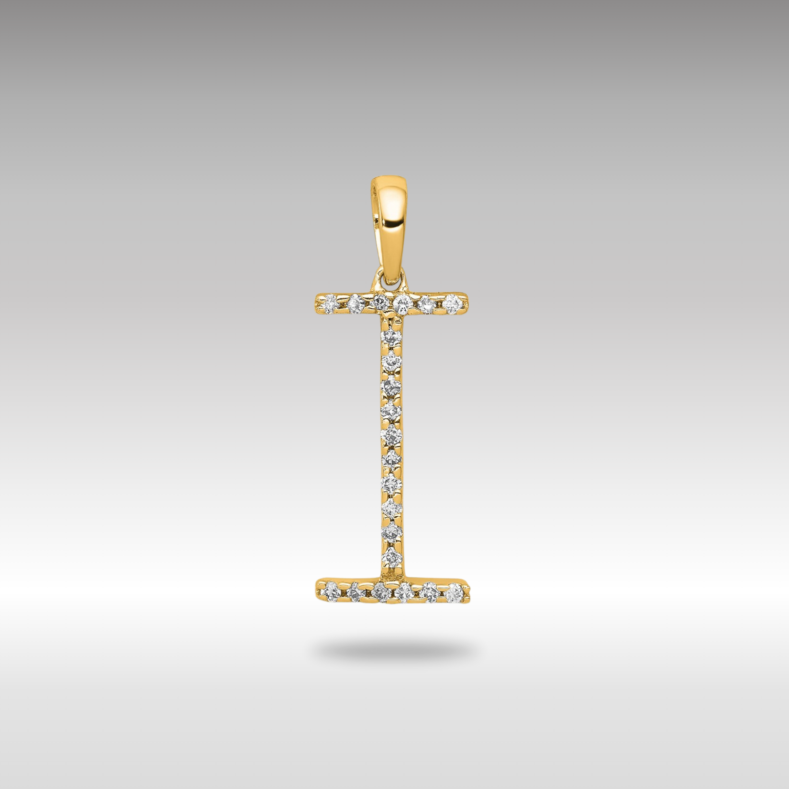 Charlie & Co. Jewelry | 14K Gold Diamond Letter I Initial Charm ...