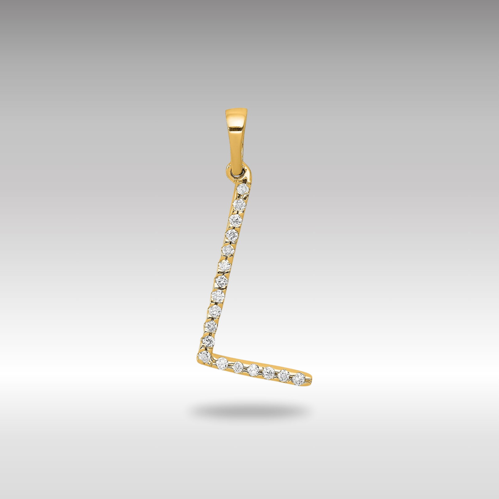 Charlie & Co. Jewelry | 14K Gold Diamond Letter L Initial Charm ...