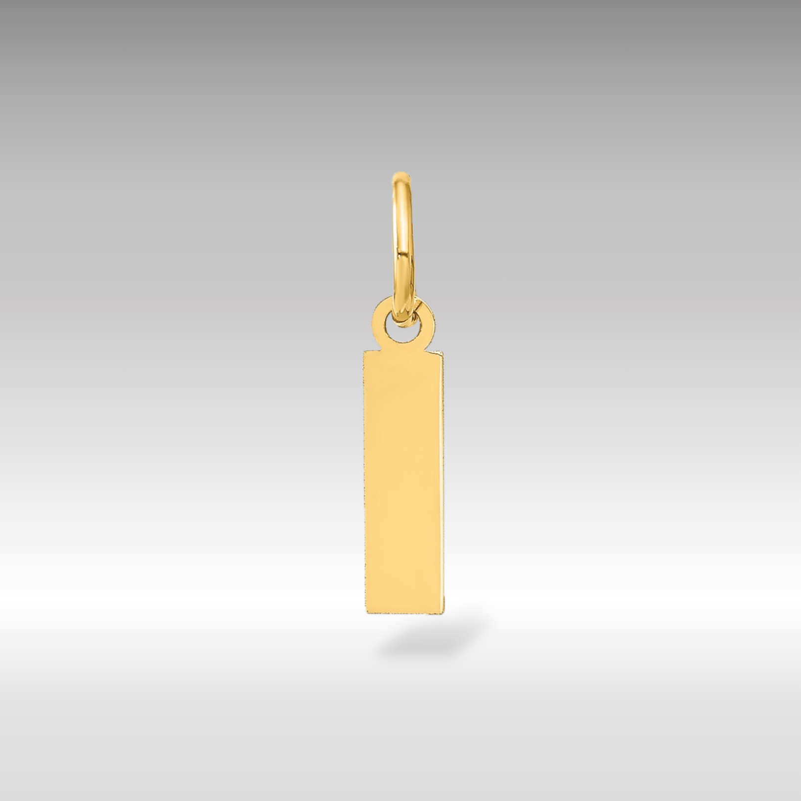Gold Block Letter "I" Pendant | Charlie & Co. Jewelry
