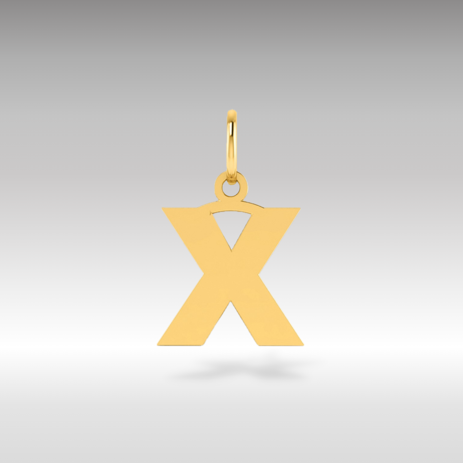 14K Gold Block Letter "X" Pendant | Charlie & Co. Jewelry