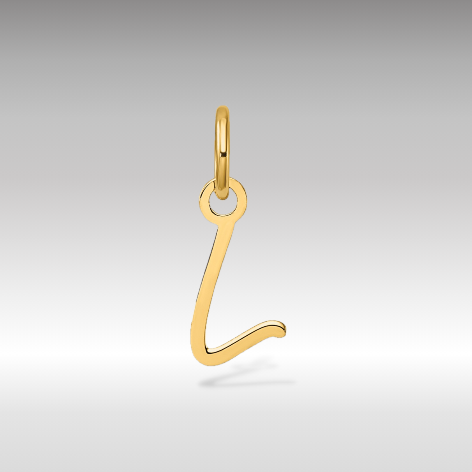Charlie & Co. Jewelry | 14K Gold Small Script Letter "L" Charm | Gold ...