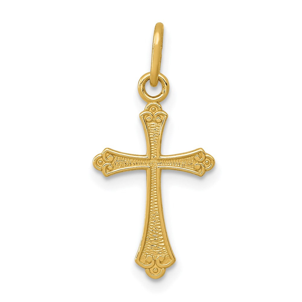 14k Gold Polished Small Cross Pendant - Model XR1461 | Charlie & Co ...