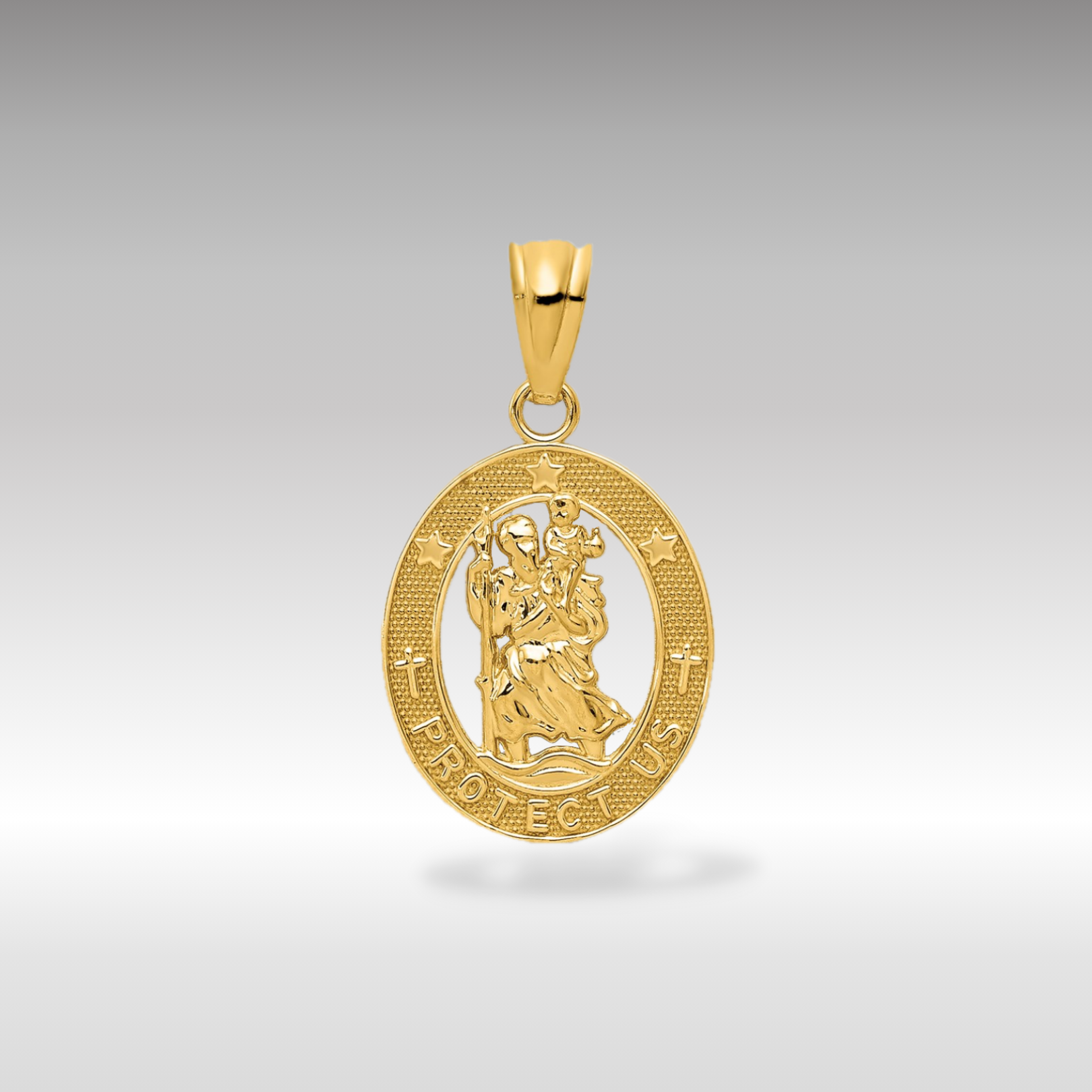Charlie & Co. Jewelry | 14K Gold Elegant St. Christopher Pendant | Gold ...