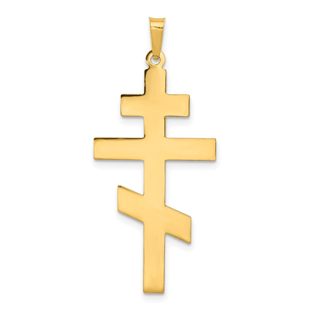 14k Eastern Orthodox Cross Pendant - Model XR577 | Charlie & Co. Jewelry
