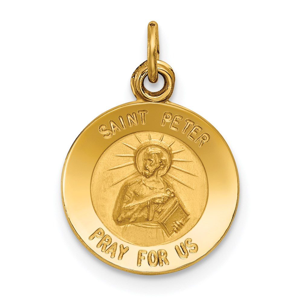 14k Saint Peter Medal Charm - Model XR633 | Charlie & Co. Jewelry