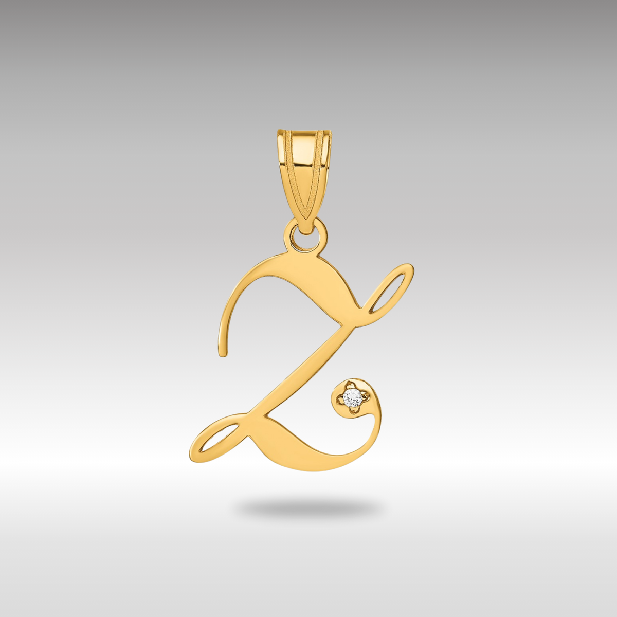 Gold letter z pendant store