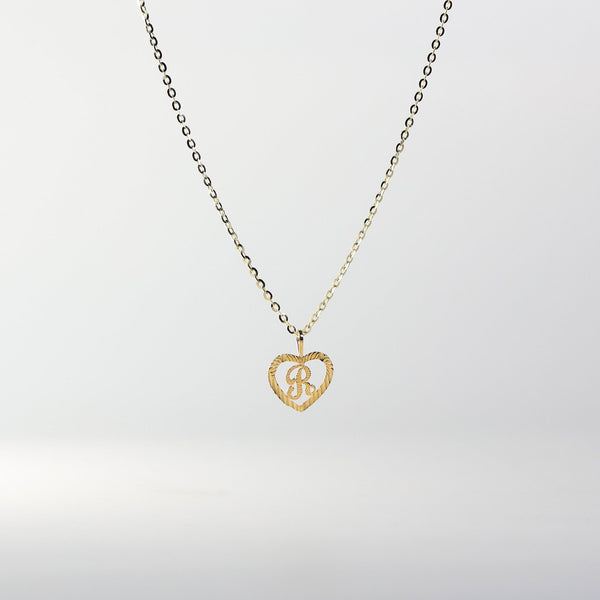 14K Gold Heart-Shaped Letter R Pendant | A-Z Pendants | Charlie & Co ...